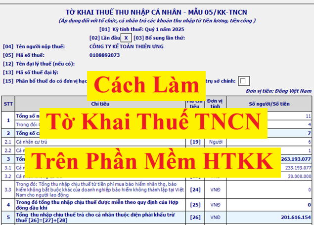 Cách kê khai thuế TNCN từ trúng thưởng